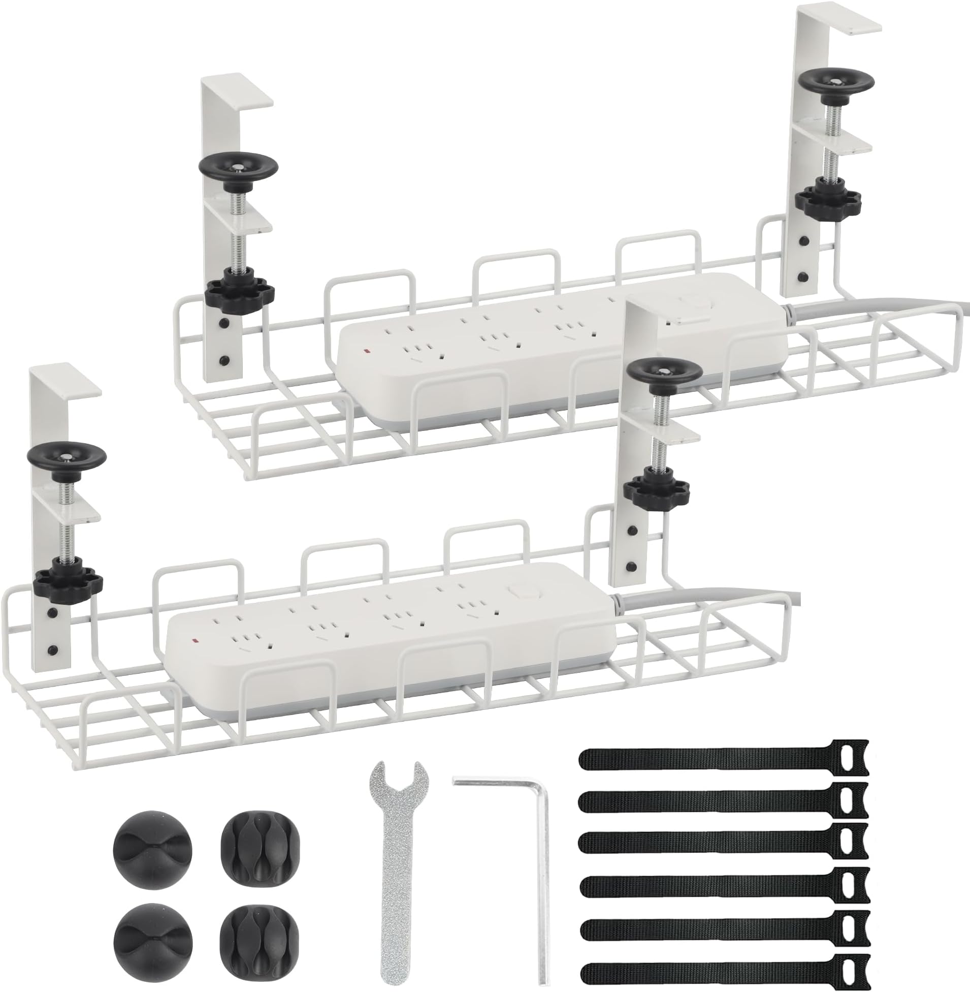 Amazon.com: VIDOR Under Desk Cable Management Tray 1-Pack,17" Cord ...