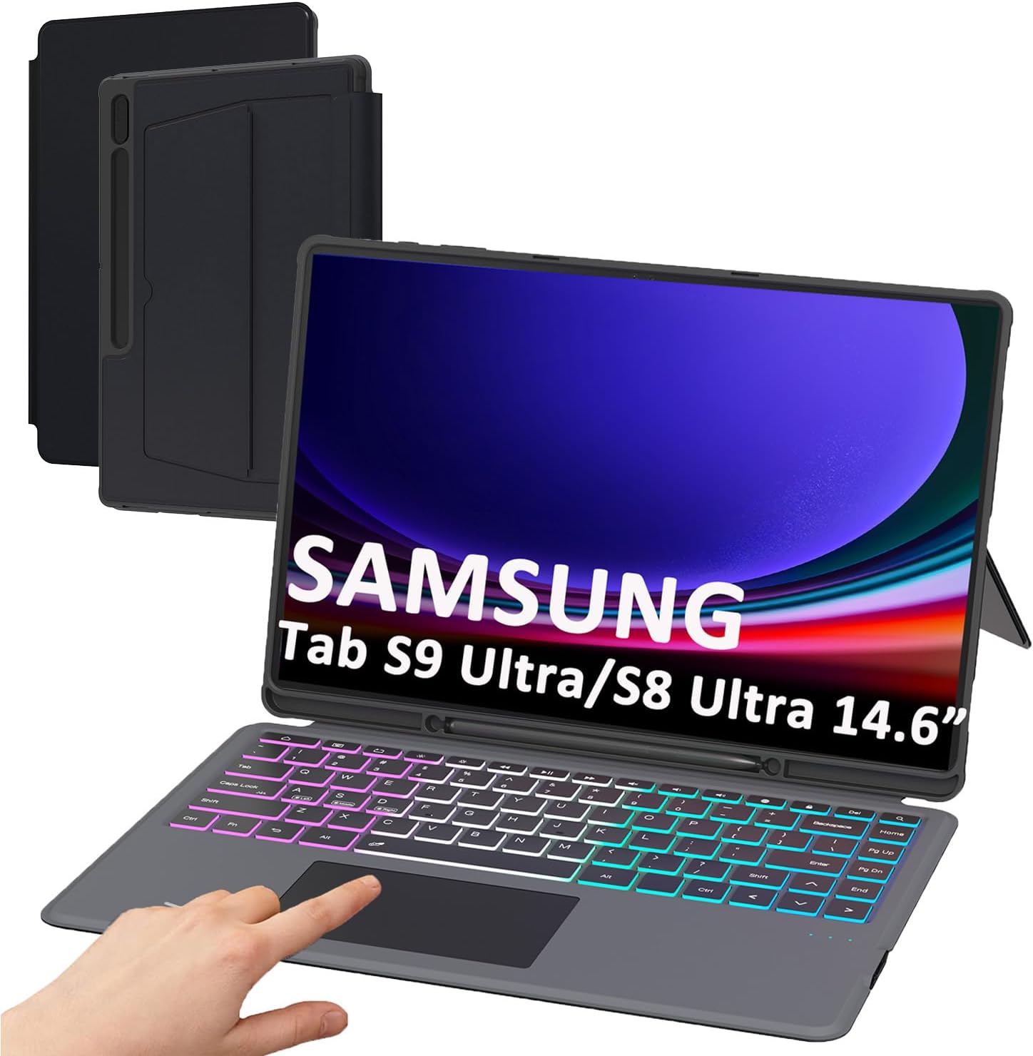 Amazon.com: for Samsung Galaxy Tab S9 Ultra/S8 Ultra 14.6" Keyboard ...