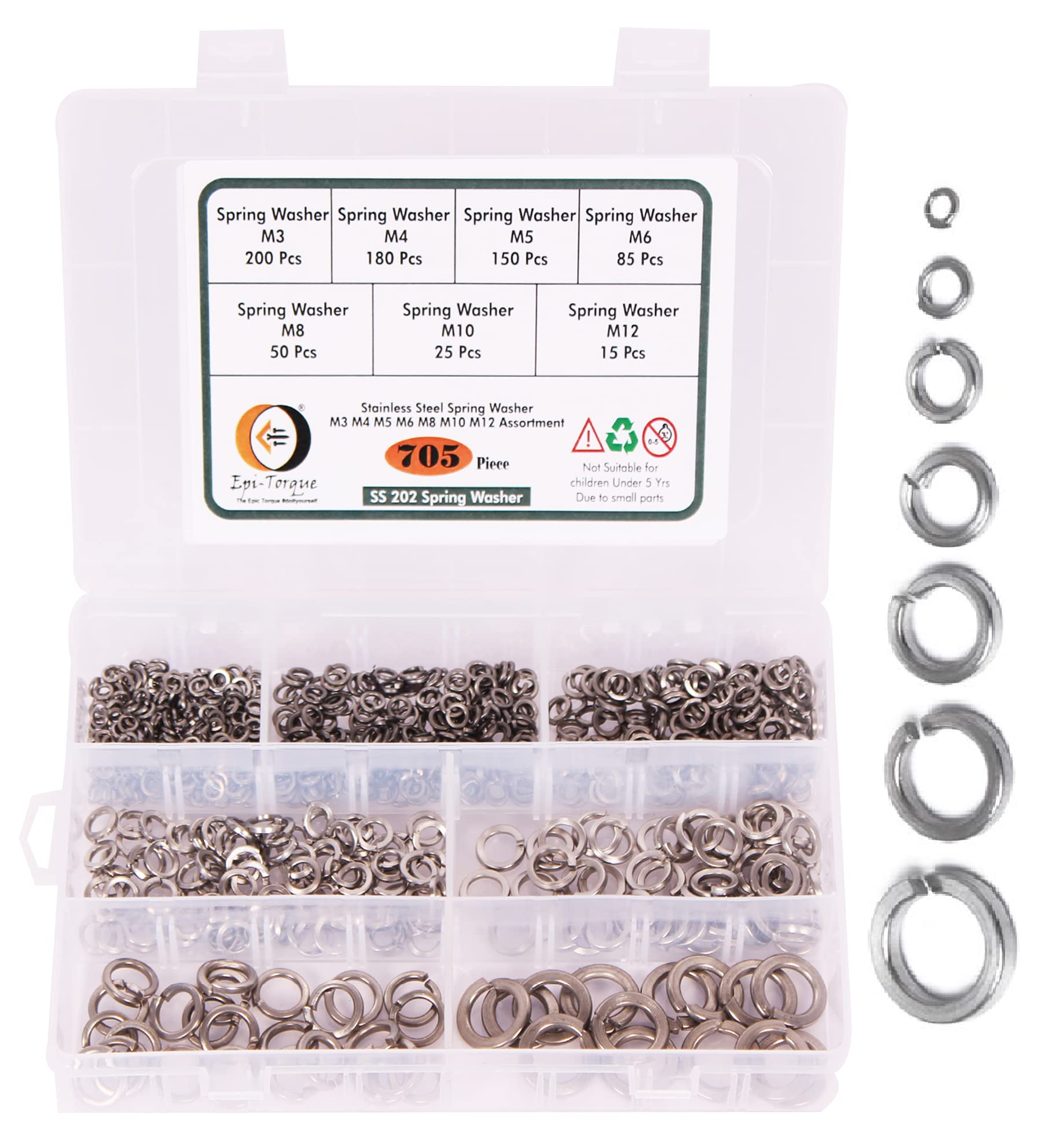Stainless Steel Spring Washer Assortment : Amazon.in: Home & Kitchen