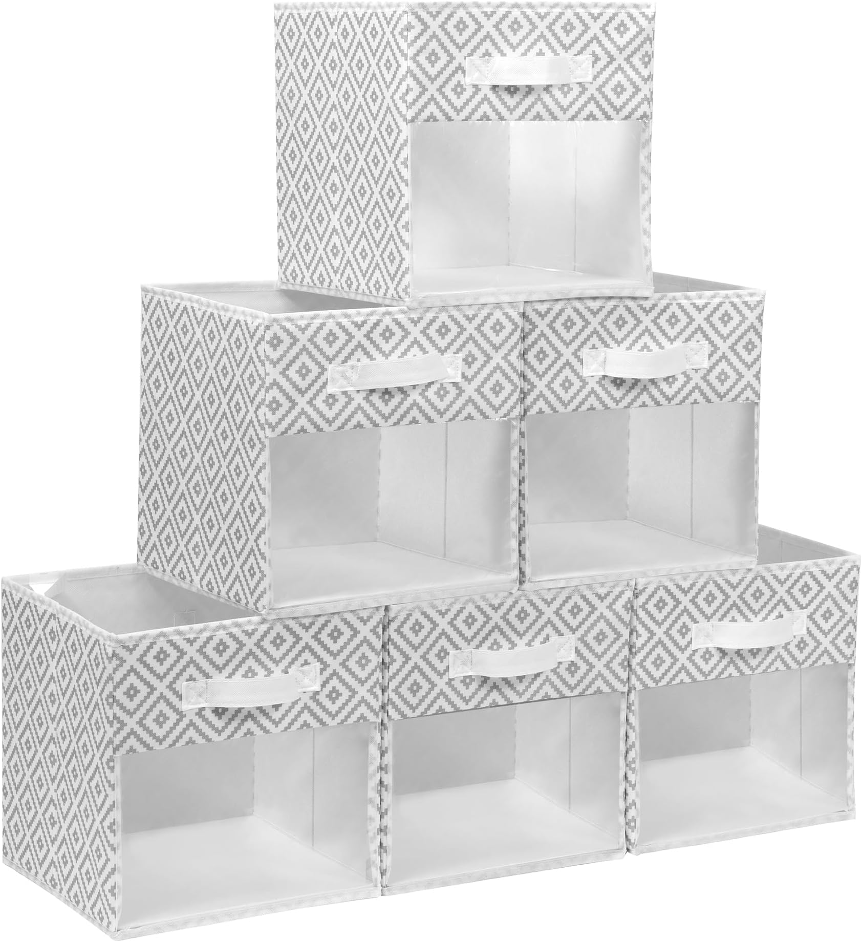 Amazon.com: Thyle 6 Pieces Cubes Storage Bins for Kids with Clear ...