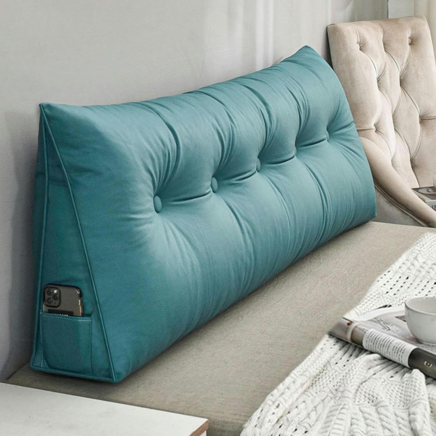 Amazon.com: Triangular Headboard Pillow Daybed Back Wedge Pillow Large ...