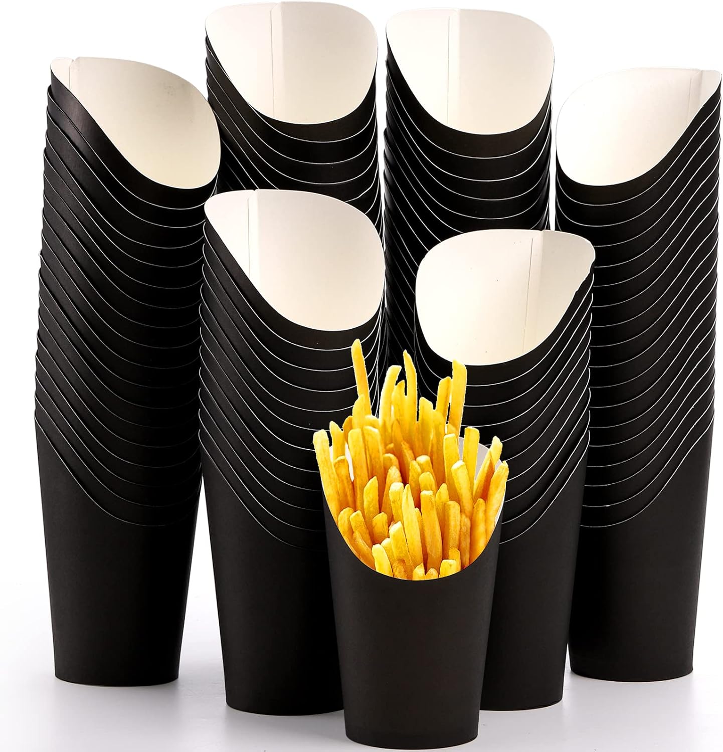 Lawei 100 Pack French Fries Cup, 16 oz Disposable French Fries Holder ...