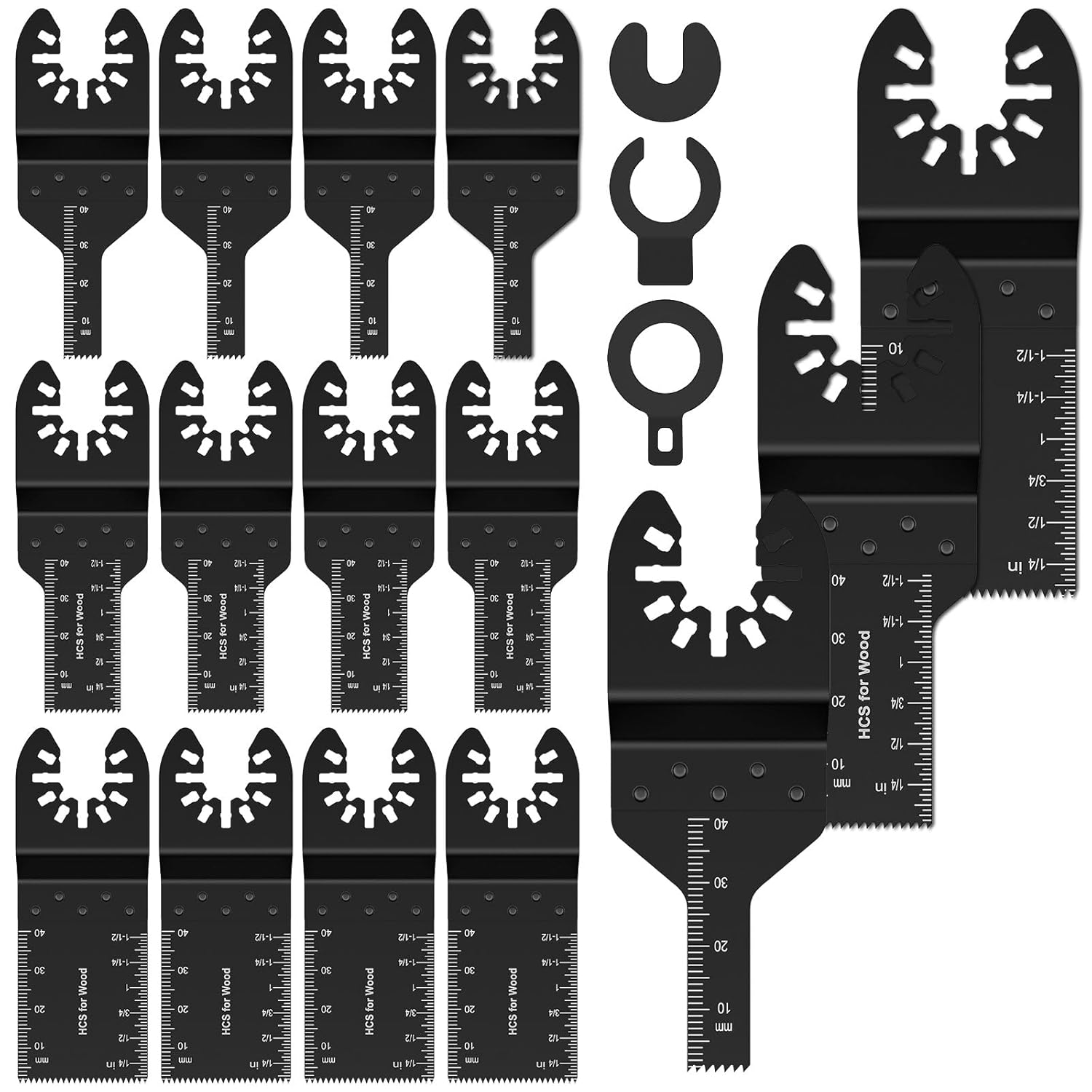 15 Pack Oscillating Tool Blades Multitool Oscillating Saw Blades to Cut ...