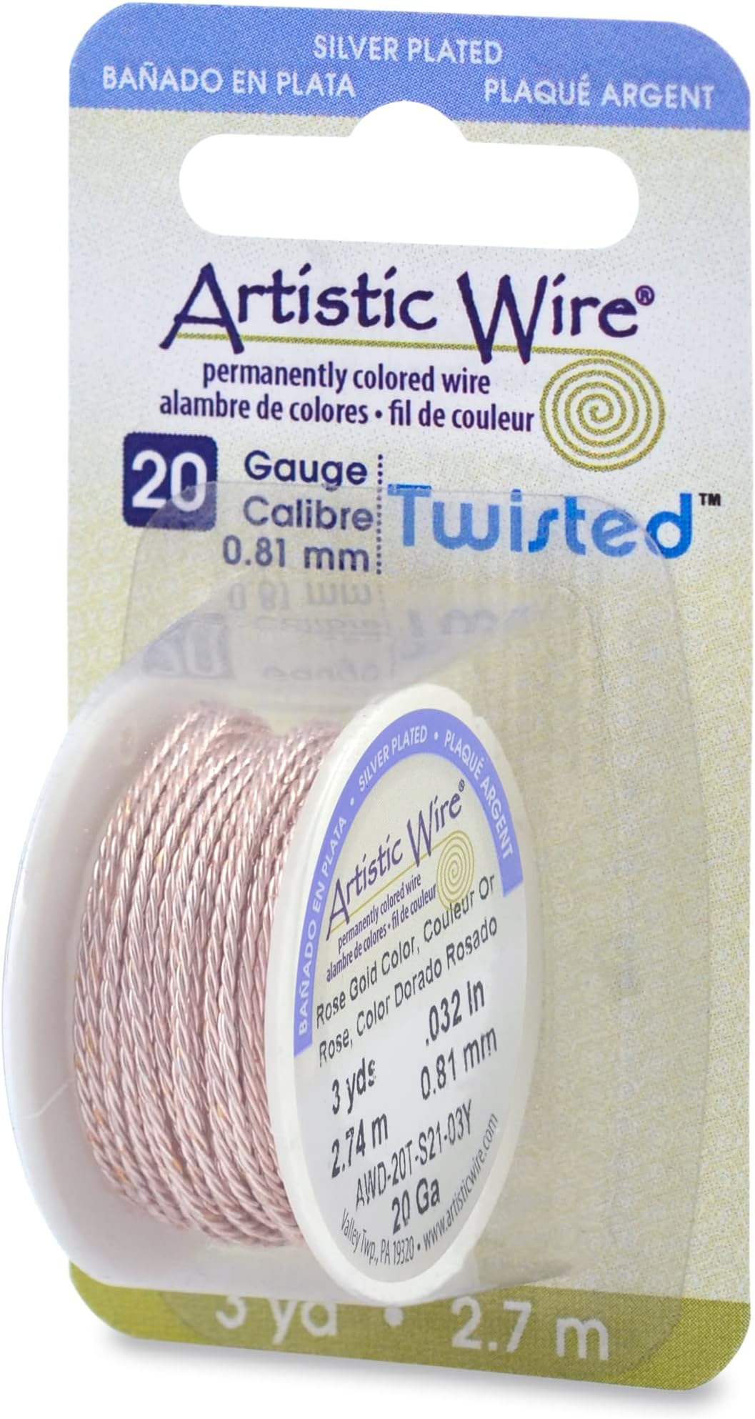Amazon.com: Artistic Wire, 20 Gauge / .81 mm Silver Plated Tarnish ...