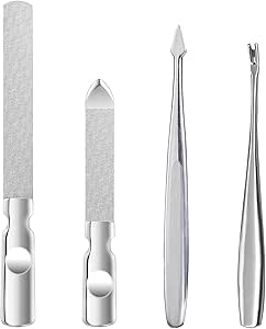 Amazon.com : 4 pcs Stainless Steel Nail Files，Metal Nail File ...