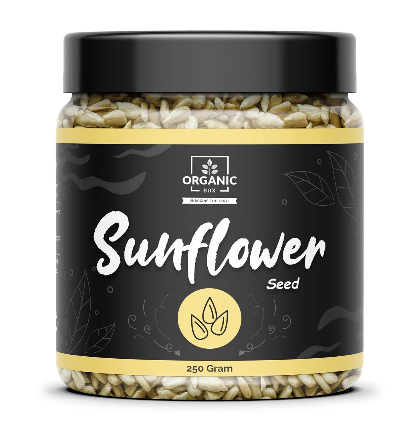 Organic Box Raw Sunflower Seeds For Eating - 250gm | Protein and Fibre ...