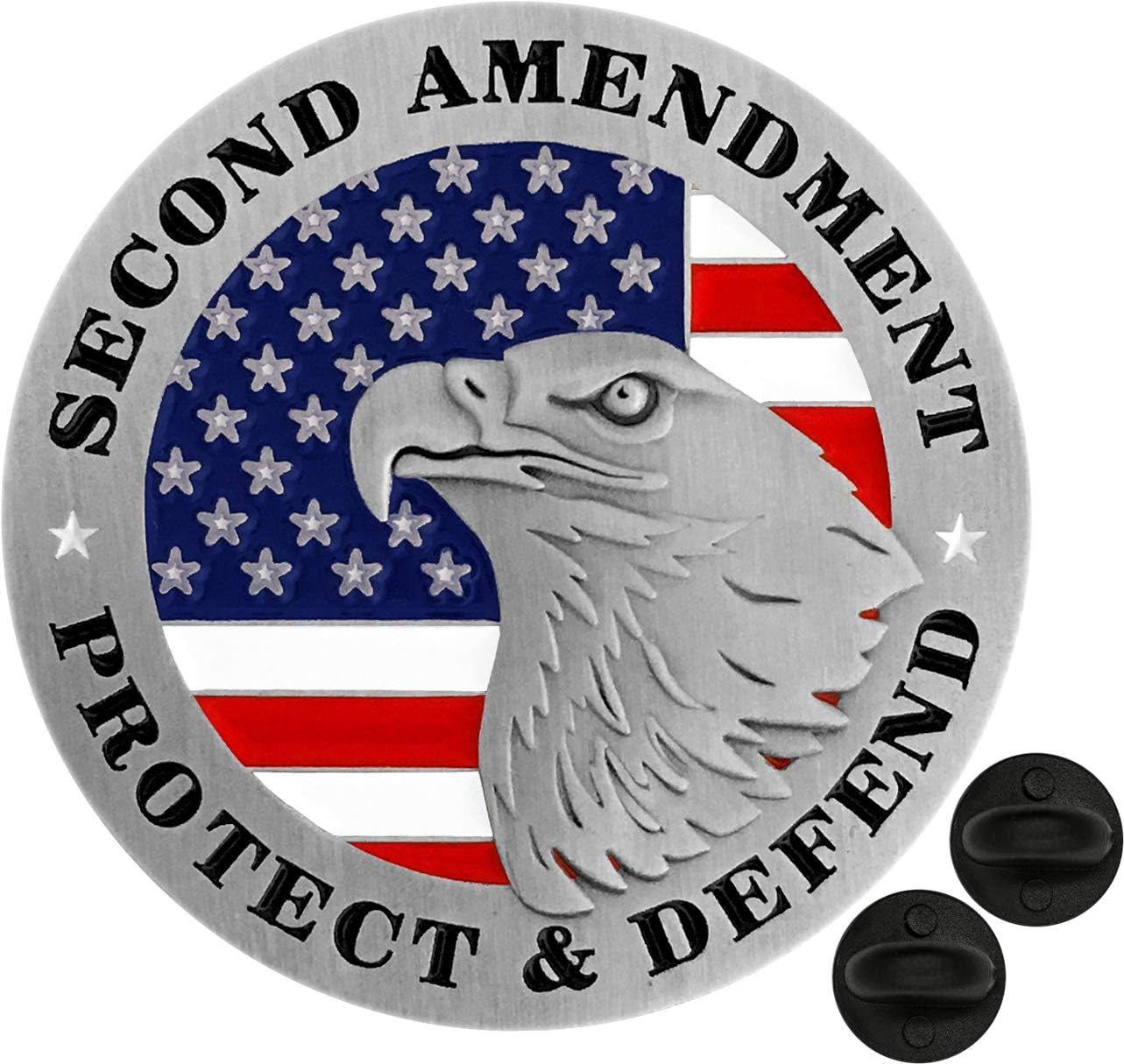 Amazon.com: Second Amendment Protect and Defend Collectible Lapel Pin ...