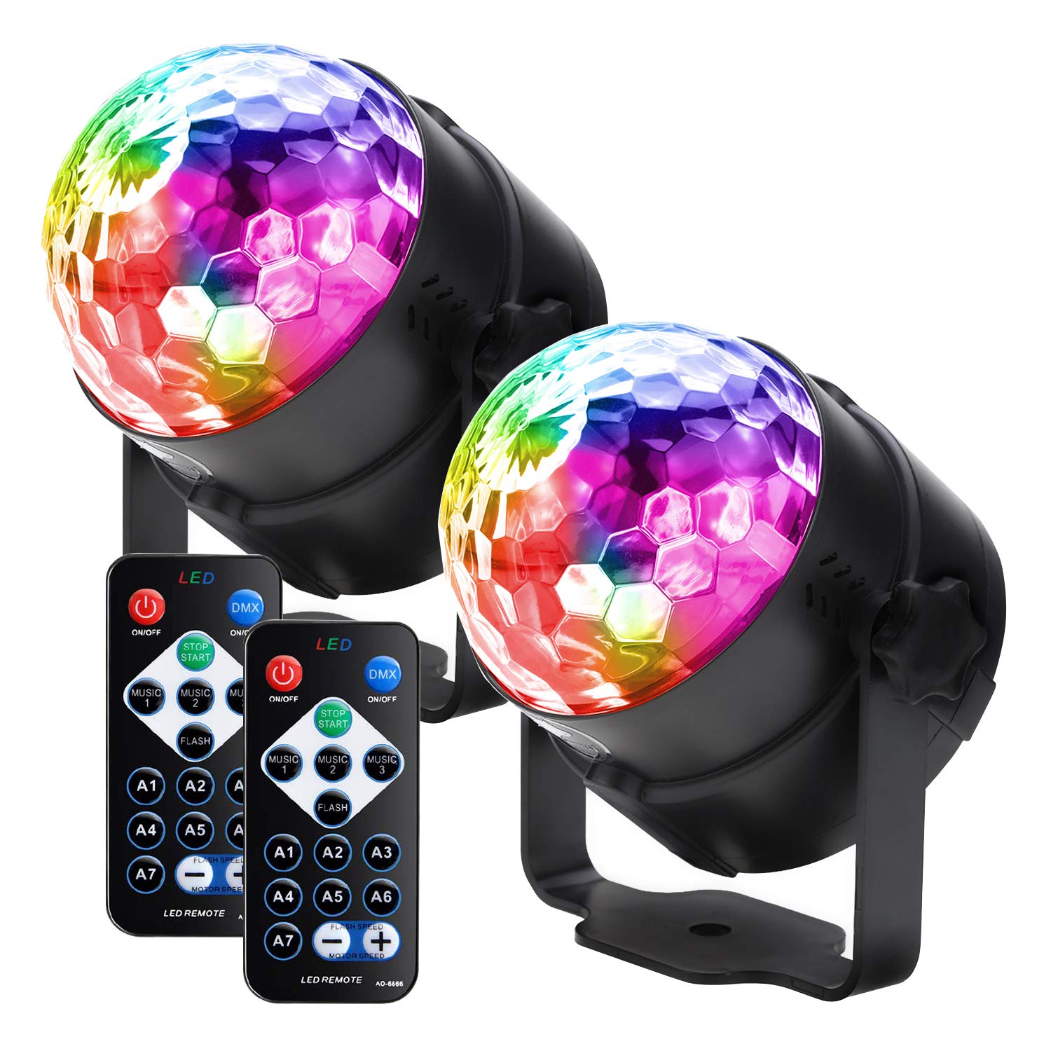 Party Lights Disco Ball WINSAFE LED Lights Sound Activated, RBG Disco ...