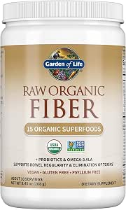 Garden of Life Fiber Supplement, Raw Organic Fiber Powder - 10 Servings ...