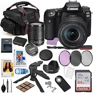Amazon.com : Canon EOS 90D DSLR Camera with 18-135mm USM Lens Bundle ...