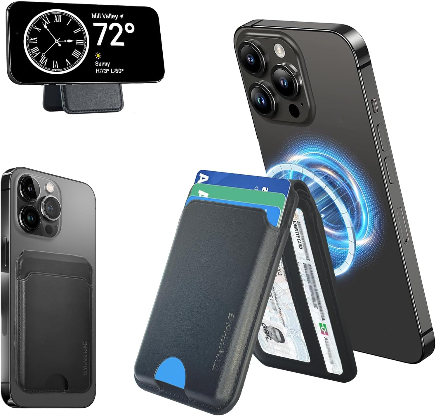 Amazon.com: YIOYAHOME for Magsafe Wallet Magnetic Phone Wallet Card ...