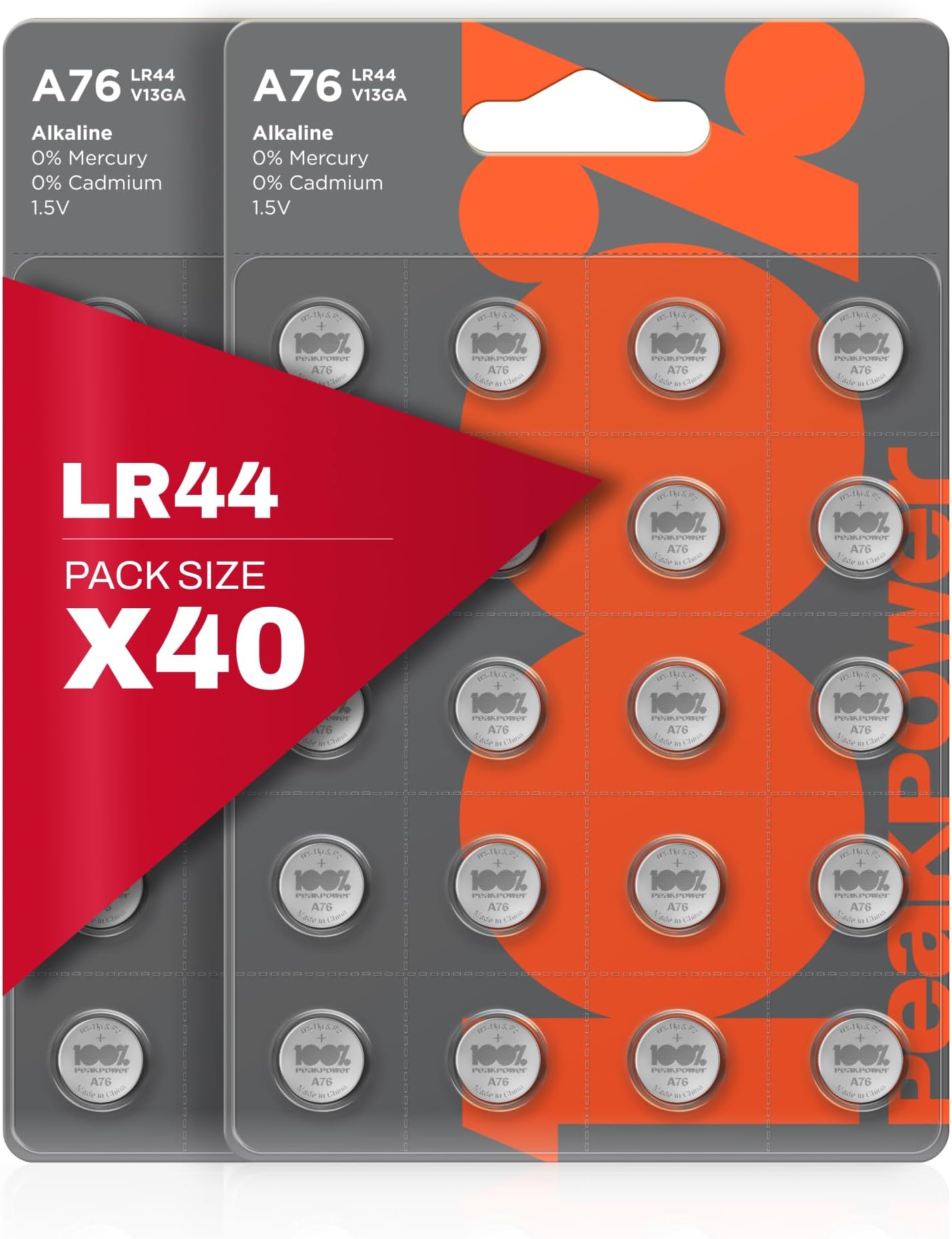 LR44 20-Pack of GP Batteries LR44 Button cell batteries Also known as AG13 / A76 suitable for ...