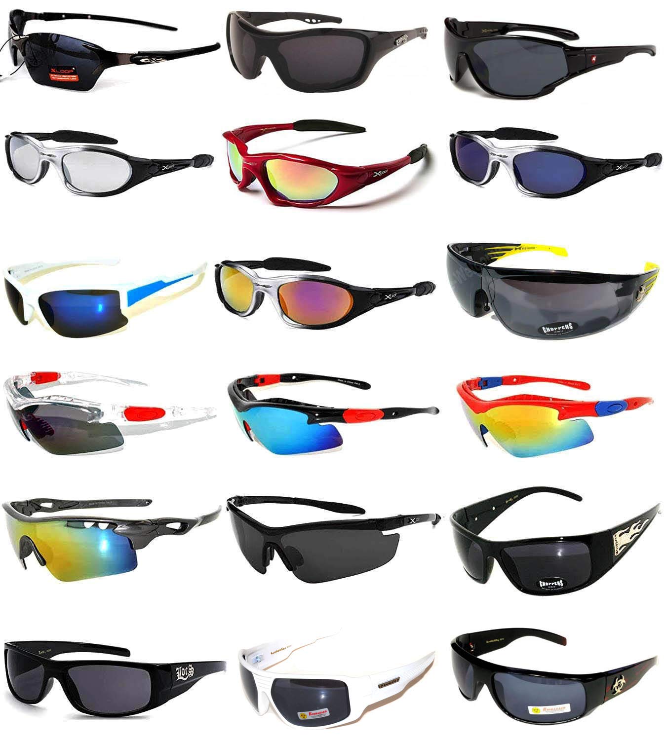 Amazon.com: 18 Pieces Wholesale Lot Men Mix Sunglasses Assorted Models ...