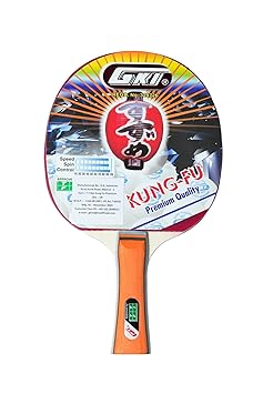 GKI Kung-Fu Table Tennis Racquet, Wooden Handle, ITTF Approved : Amazon ...