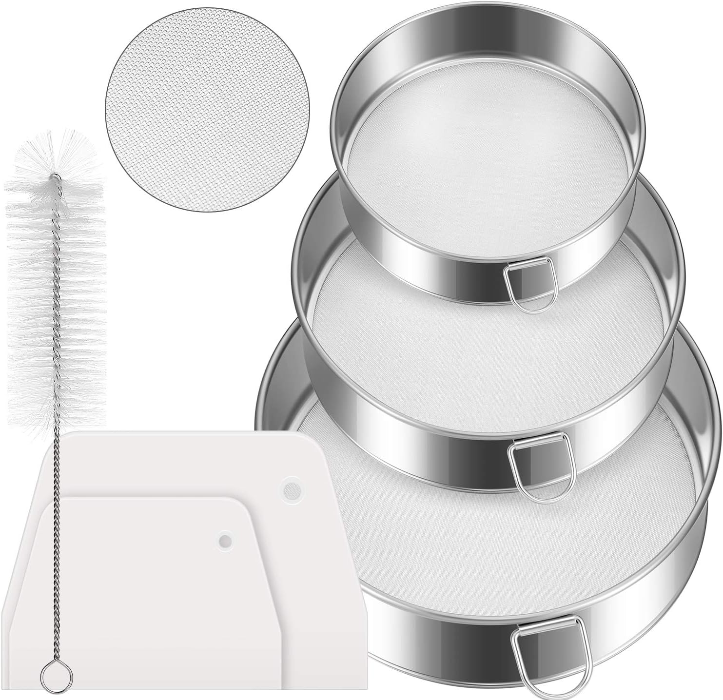 Amazon.com: 6 Pieces Tamis Flour Sieve Set 6/8/10 Inch Flour Sieve 60 ...