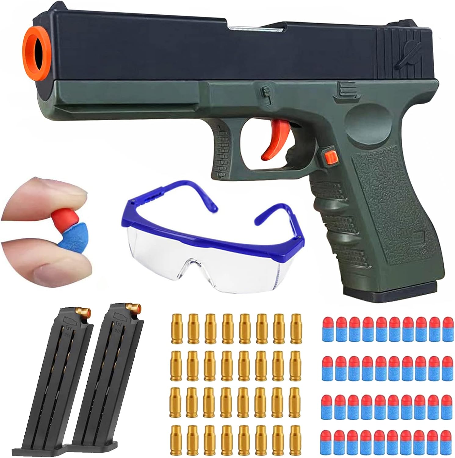 Shell Ejecting Toy Guns for Boys, Foam Bullet Blaster Toy Gun Soft ...