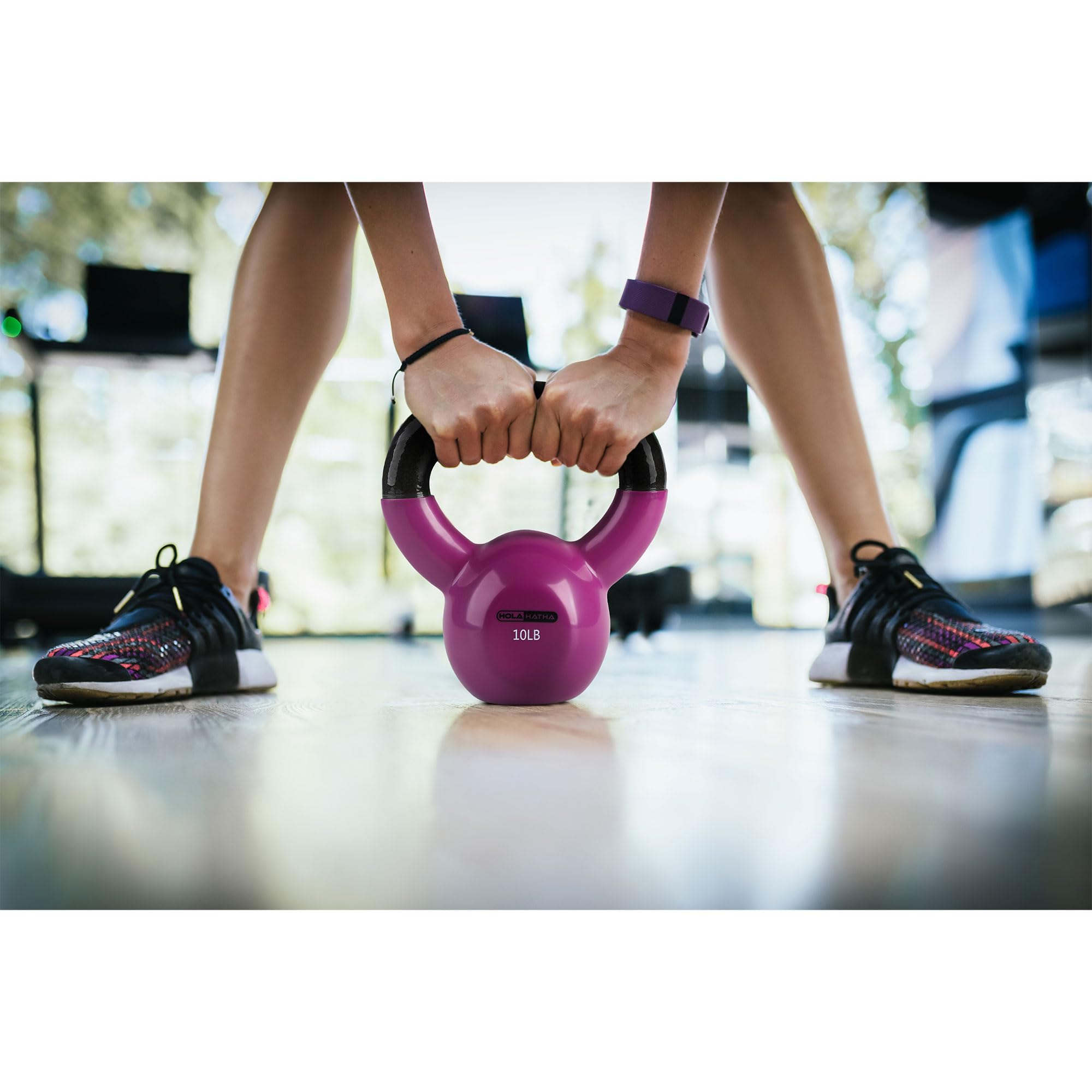 Snapklik.com : HolaHatha 20 Pound Solid Cast Iron Workout Kettlebell ...