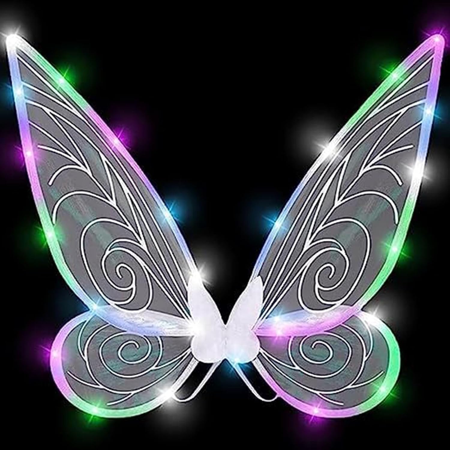 Light up Fairy Wings, LED Butterfly Wings Sparkle Angel Wings for Girls ...