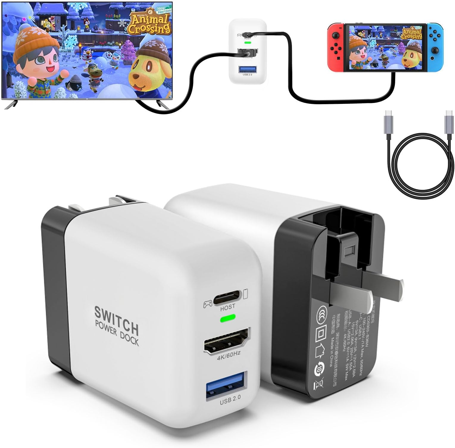 Amazon.com: GENKI Covert Dock 2 for Handheld Gaming Consoles - 45W ...