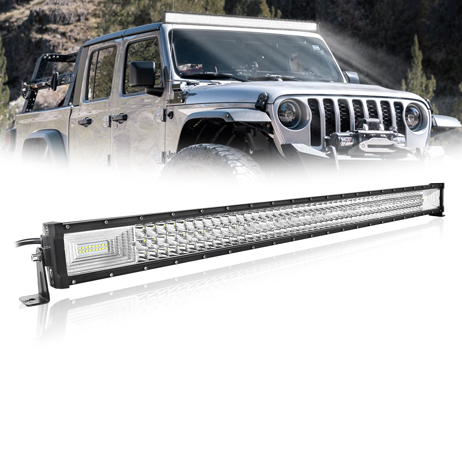 Amazon.com: SKYWORLD Led Light Bar 42 inch Straight 540W Spot Flood ...