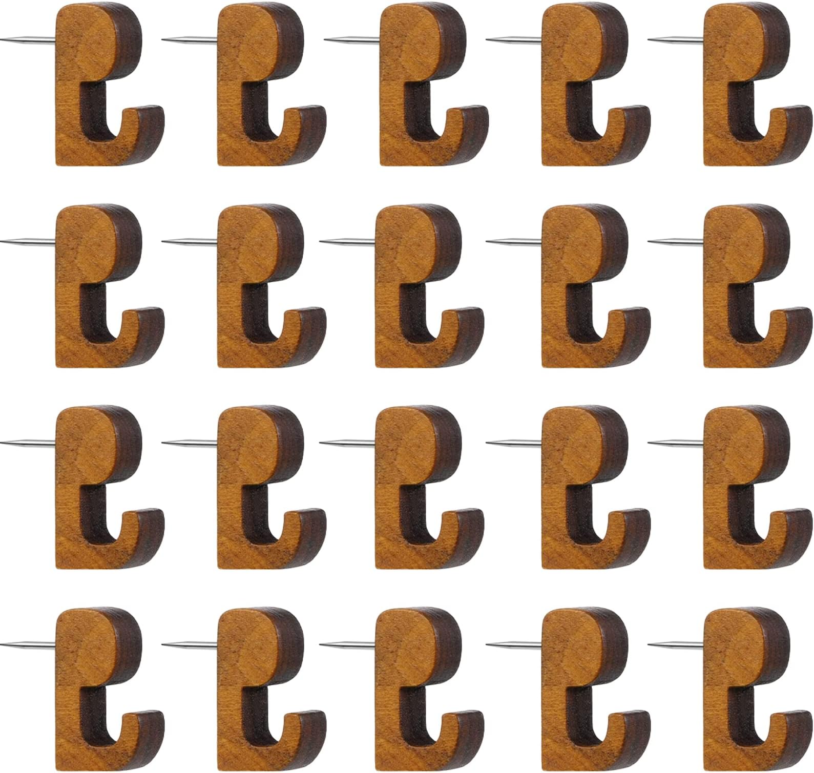 Amazon.com: Hotop 30 Pieces Slot Wood Push Pins Holder Thumb Tacks for ...