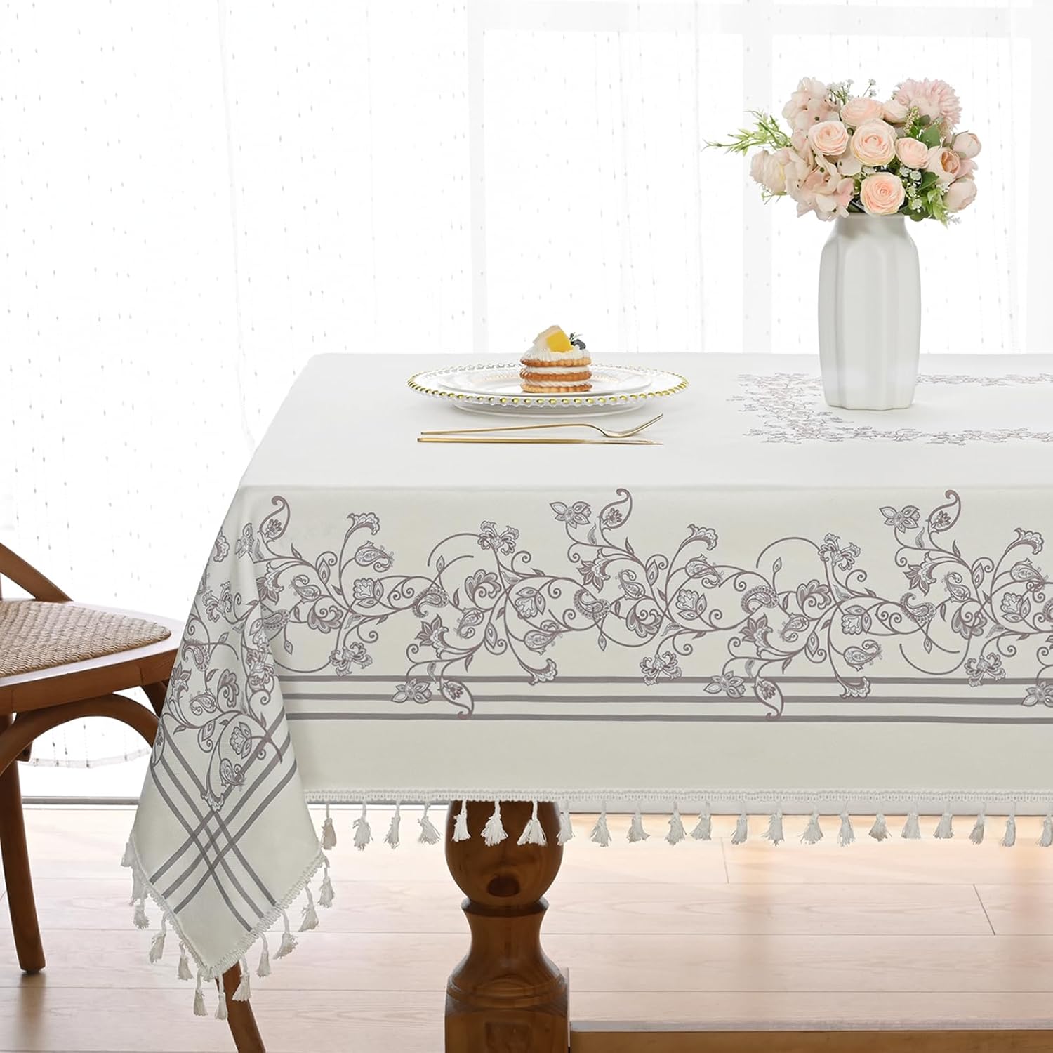 Amazon.com: Yinhua Floral Table Cloth for Rectangle Table, Spring ...