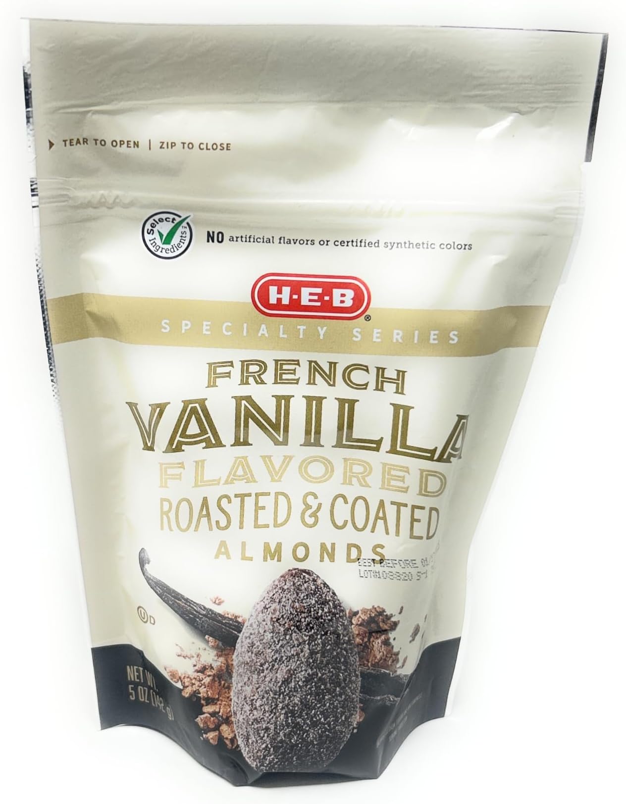 Amazon.com : H‑E‑B French Vanilla-Flavored Roasted Almonds 5oz - 1 bag ...