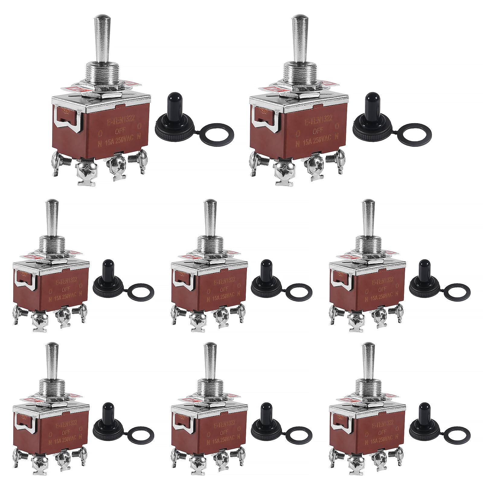 Snapklik.com : JUZITAO 8PCS 6Pin Heavy Duty Rocker Toggle Switch 15A ...