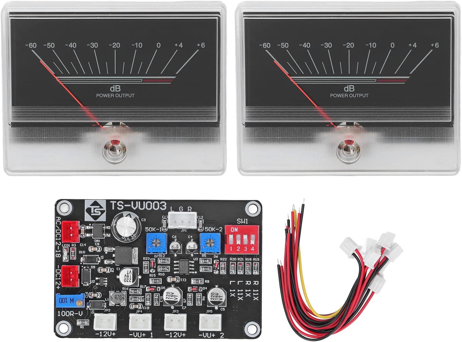 Amazon.com: Power Amplifier VU Meter with Driver Board Kit Sound Audio ...