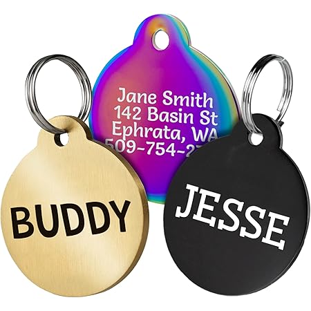 Amazon.com : GoTags Dog ID Tags, Fun Playful Designs, Personalized ...