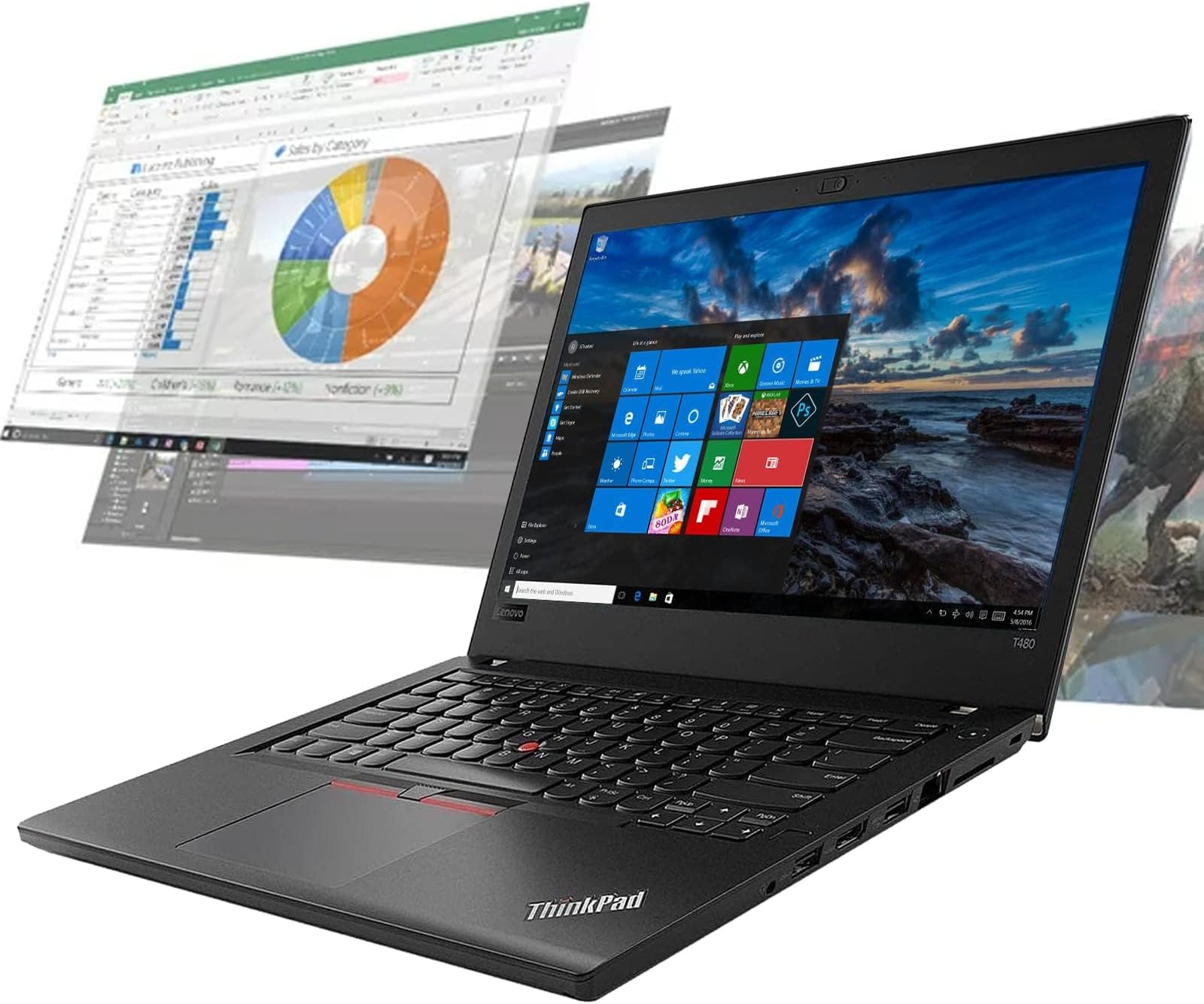 Amazon.com: Lenovo ThinkPad T480 14" HD Business Laptop (Intel 8th Gen ...