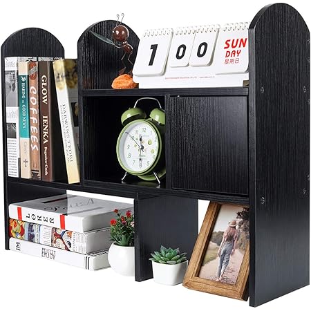 Amazon.com : PAG Desktop Shelf Freestanding Wooden Small Bookshelf Desk ...