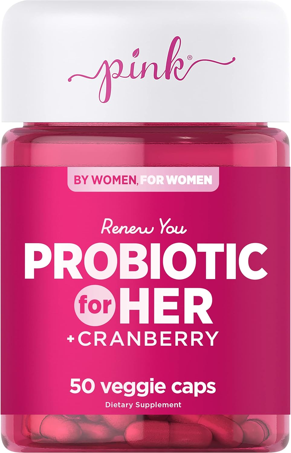 Amazon.com: PINK Probiotics for Women | Digestive Health Support | 50 ...