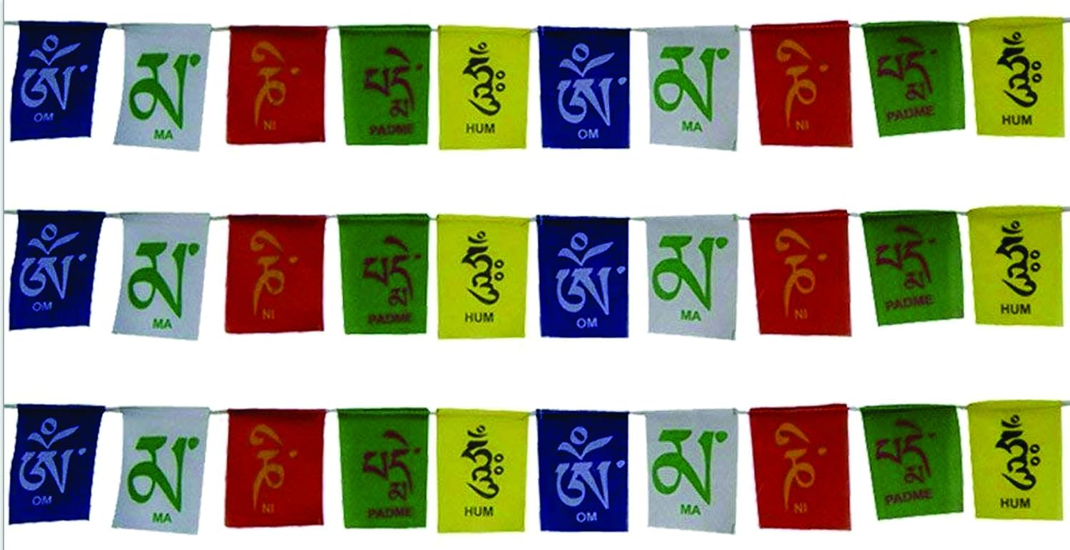 Dhwaj Flag Velvet Tibetan Buddhist Prayer Flag (Pack of 3) : Amazon.in ...