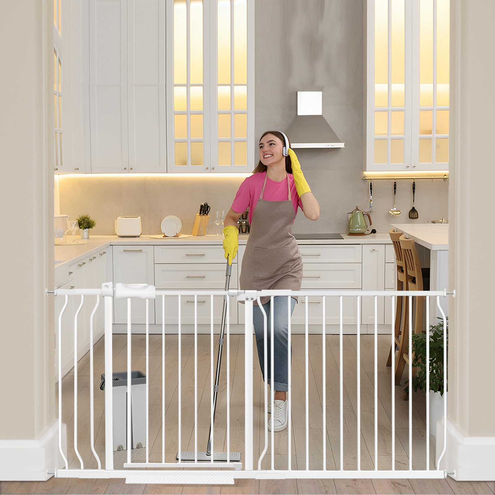 Amazon.com: HEMRORO Extra Wide 37.4" Tall Baby Gate for Doorways ...