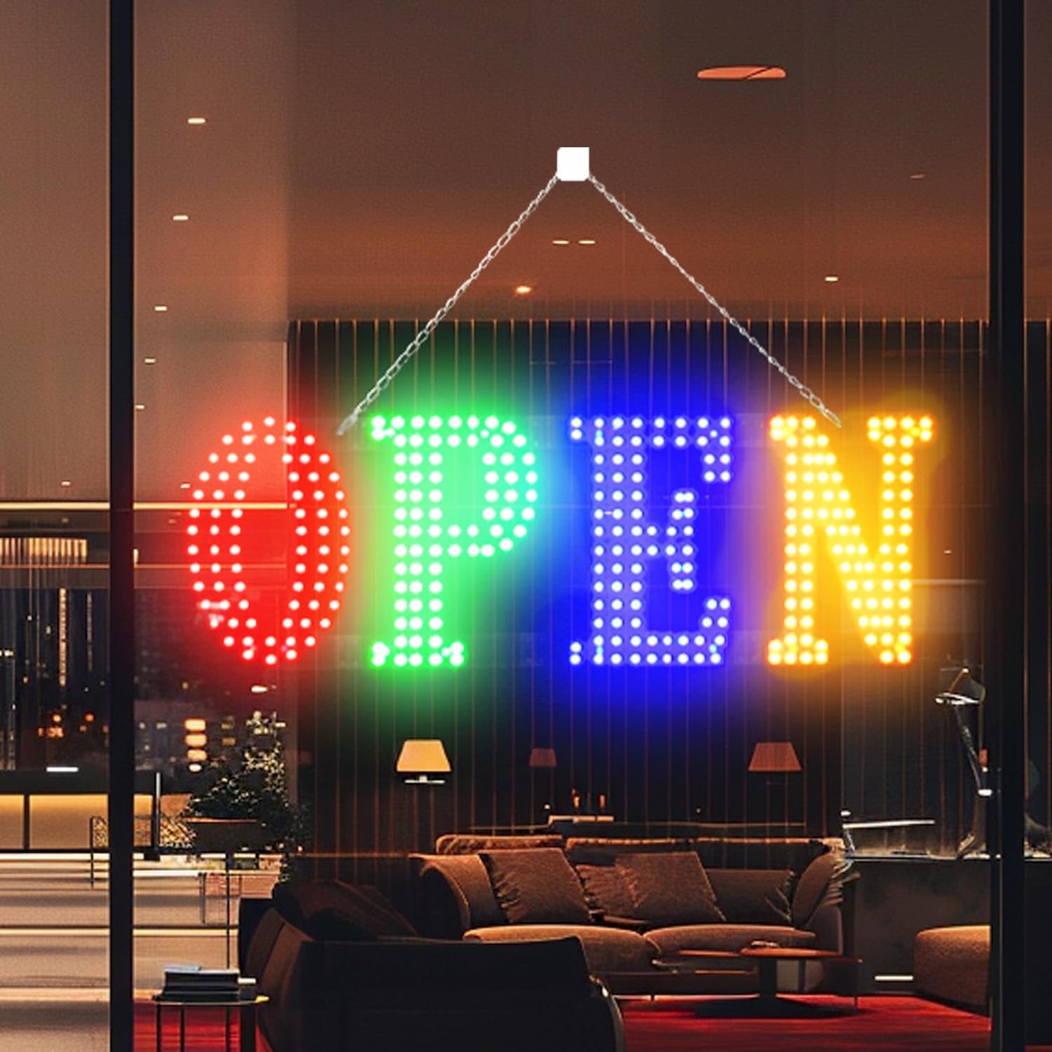 Amazon.com : LEDATING LED Open Sign for Business Window, 30"x10" Large Open Sign Ultra Bright ...