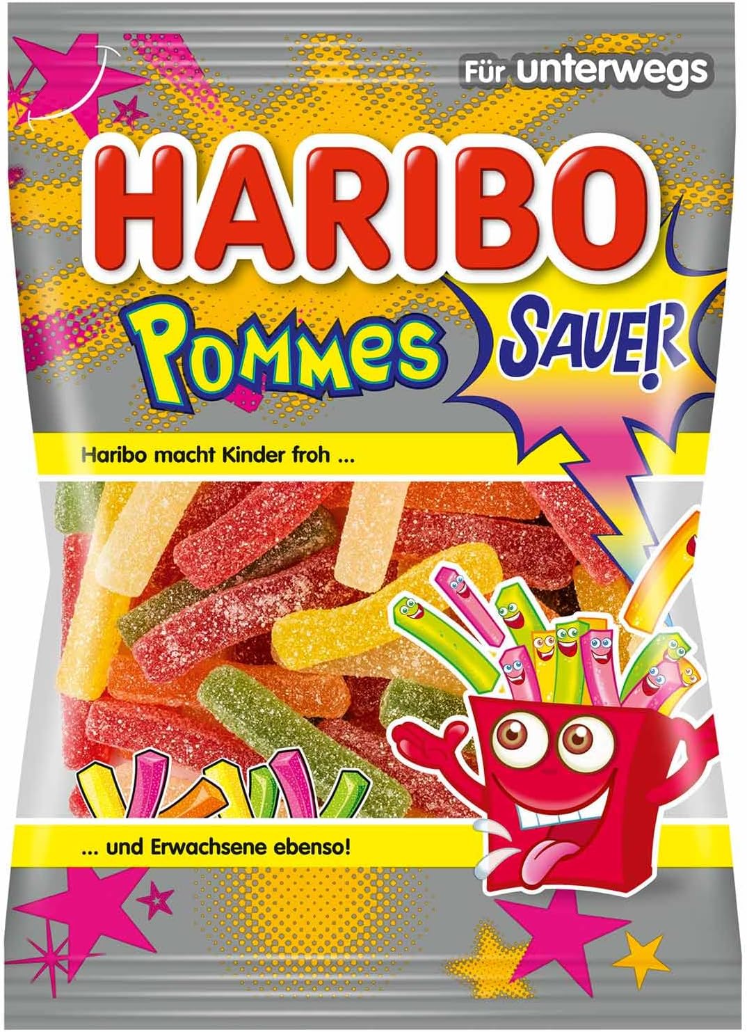 Amazon.com : Haribo Sauer (Sour) Pommes Gummy Candy 175g : Grocery ...