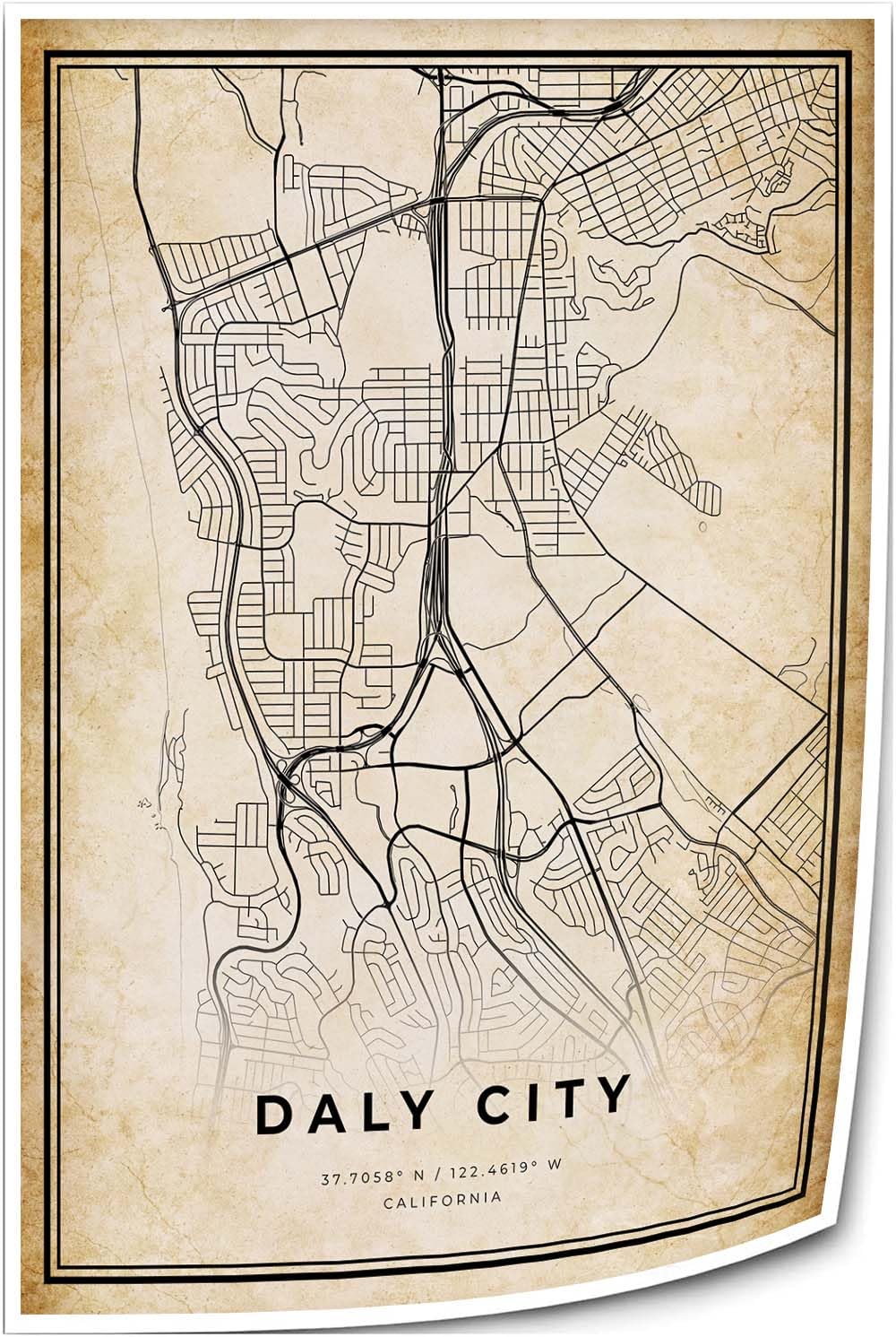 Mapa De La Ciudad De Daly, California Daly City, California (CA 94014)