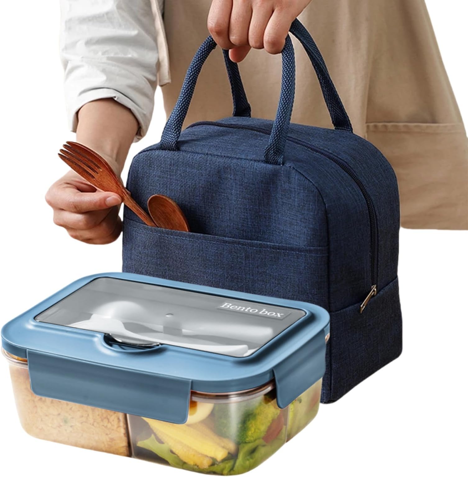 Boîte à lunch de 1400 ml avec 3 compartiments - Boîte à bento à 2 ...