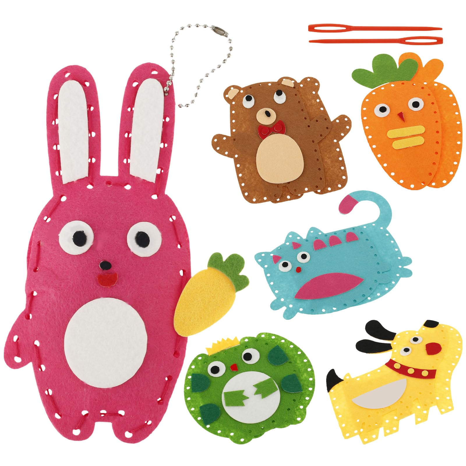 Alongen Sewing Kit for Kids Cute,Animal Sewing Craft Set Fun and ...