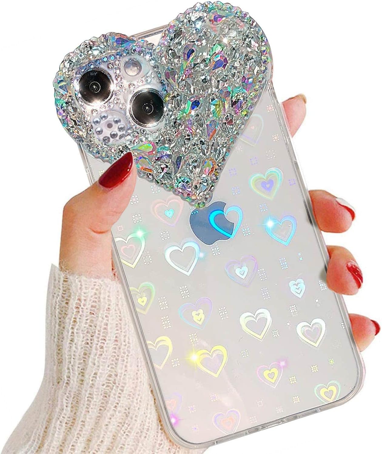Amazon.com: YueTSKY Glitter Case for iPhone 15 Plus 6.7”, Cute Sparkle ...