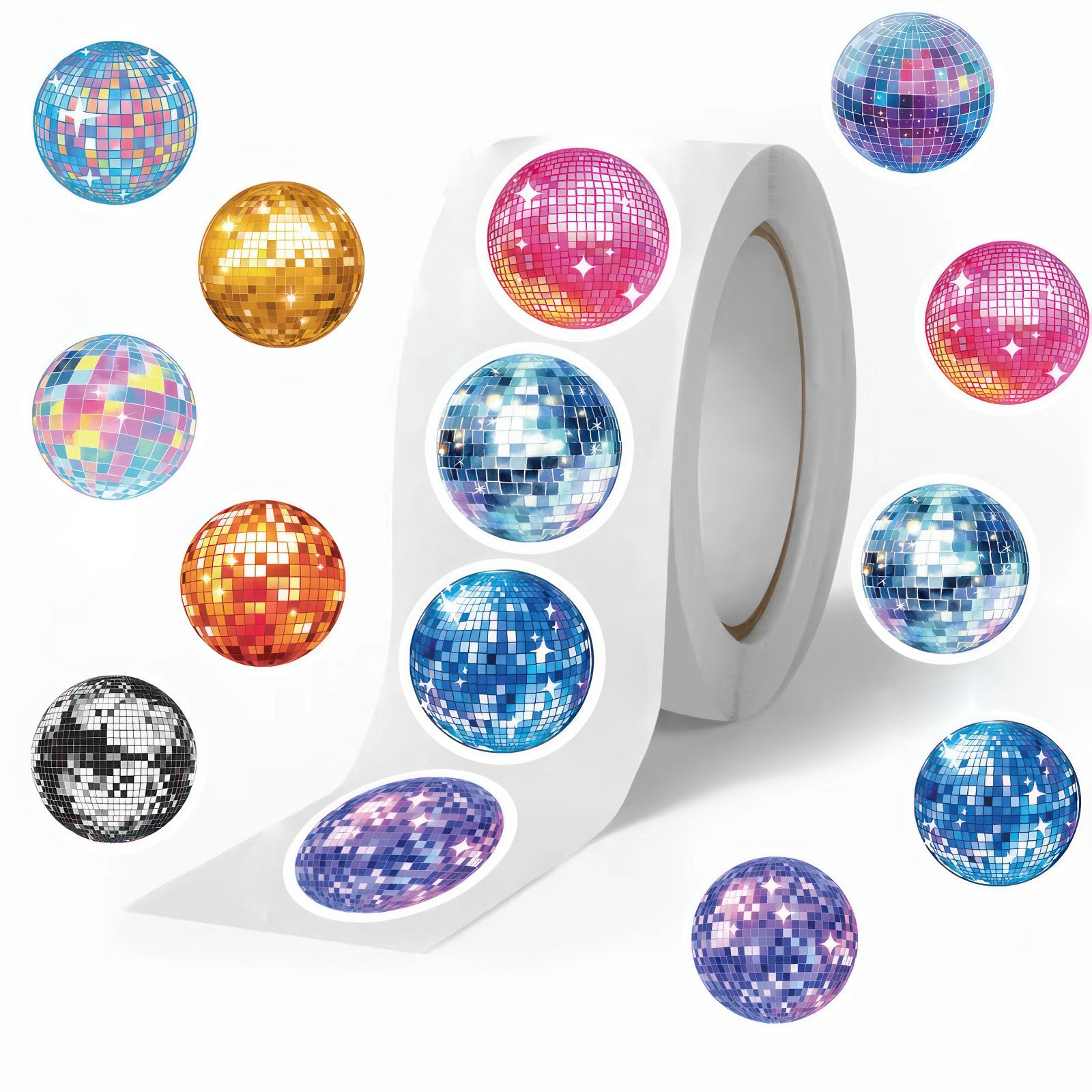 Amazon.com: 500Pcs Cool Disco Stickers Mirror Disco Ball Stickers ...
