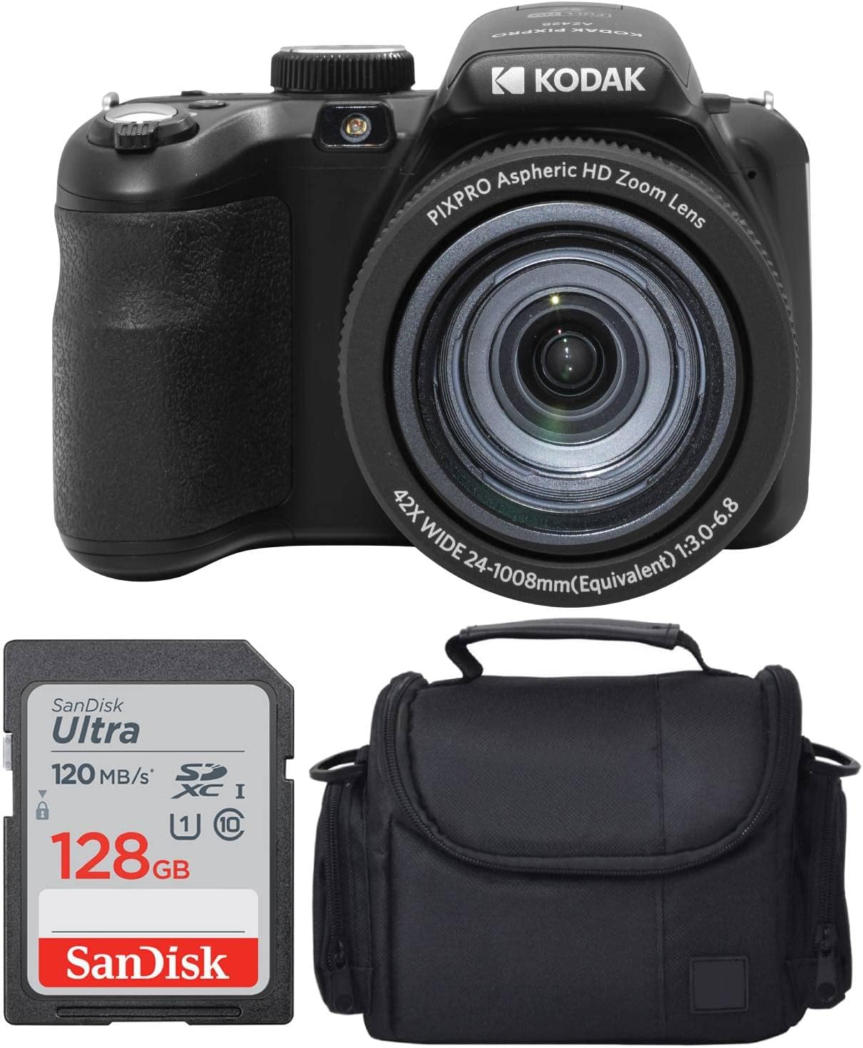 Amazon.com : KODAK PIXPRO AZ425-BK 20MP Digital Camera 42X Optical Zoom ...