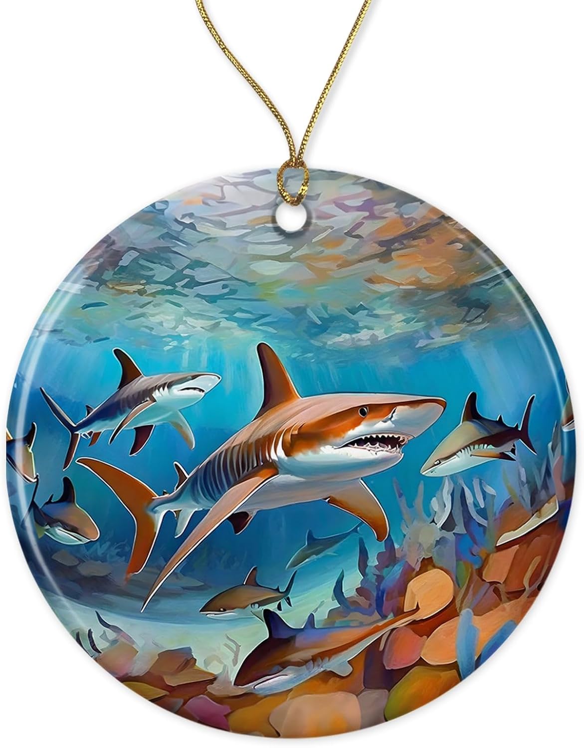 Amazon.com: Shark Infested Waters Great White - Ornament Great White ...