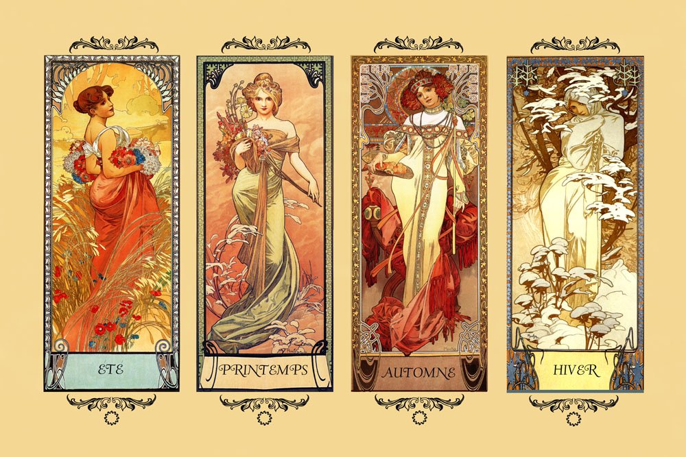 Alphonse Mucha Seasons Autumn