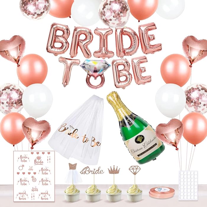 Buy iZoeL Hen Party Decoration, Hen Party Accessories, Rose Gold Bride ...