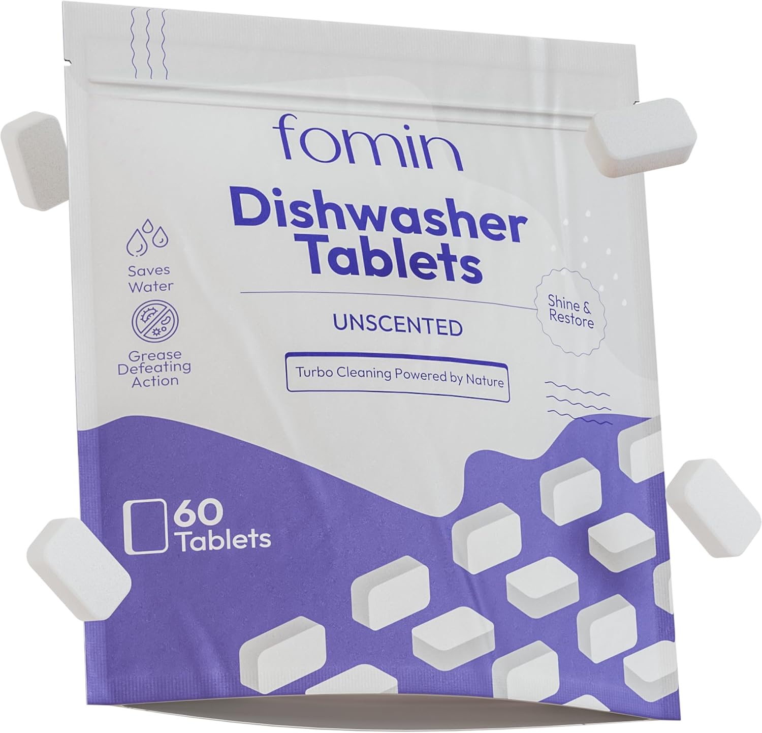 Amazon.com: Fomin Dishwasher Detergent Tablets - 60 Count - Deep ...