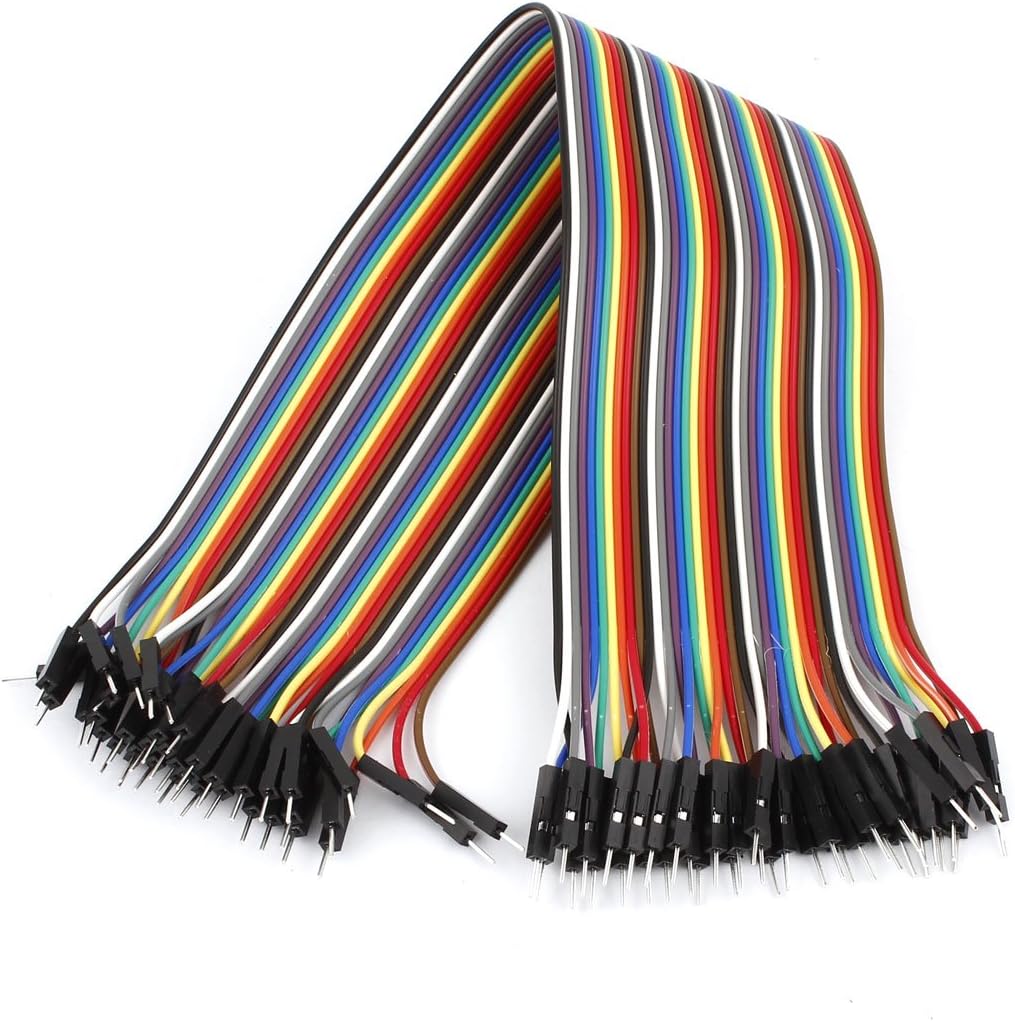 Amazon.com: 2.54mm Pitch 1P-1P 40Pin M/M Connect Test Jumper Wire Cable ...
