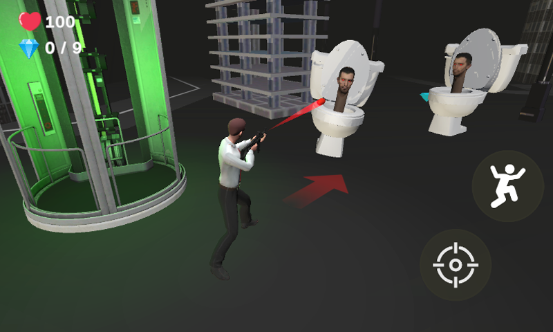 Laser Eye Shoot Monster Toilets Run Escape Scary Sandbox Game ...