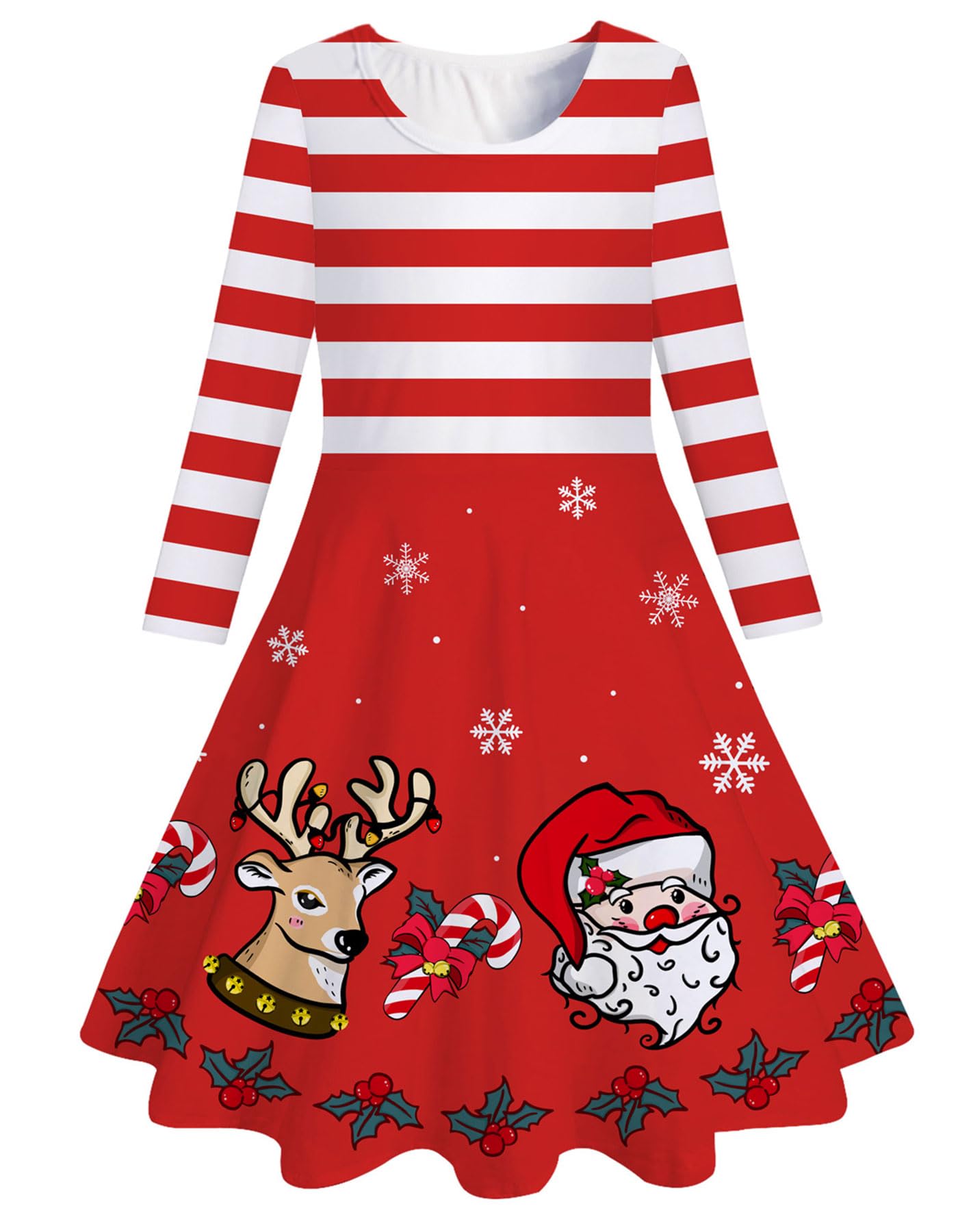 Snapklik.com : Ugly Christmas Dress Girl 3t 4t 5t Kids Girls Red Elk ...